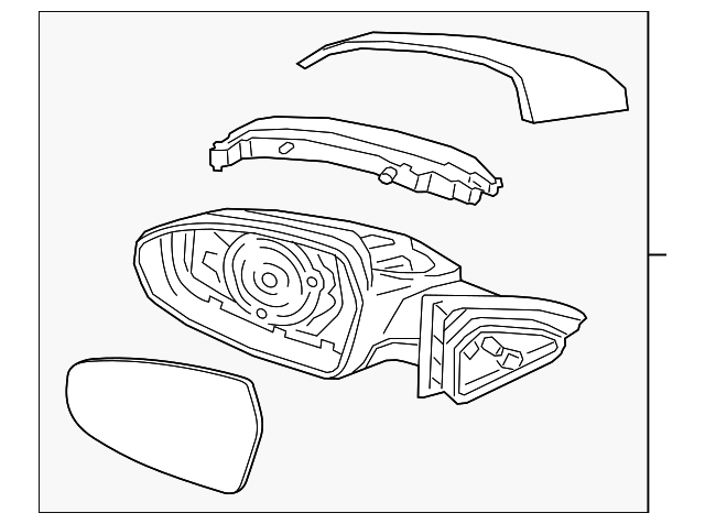 2022-2024 Kia Forte Mirror Assembly 87620-M7091 | OEM Parts Online