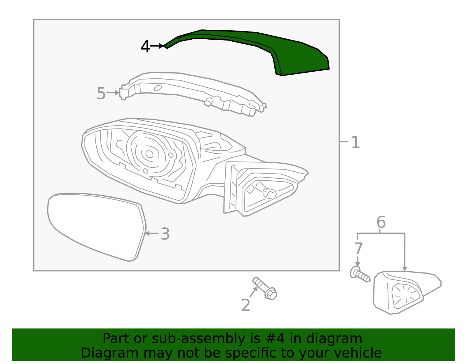 87626-M7000 - Mirror Cover 2019-2024 Kia Forte | Kia.Parts Store