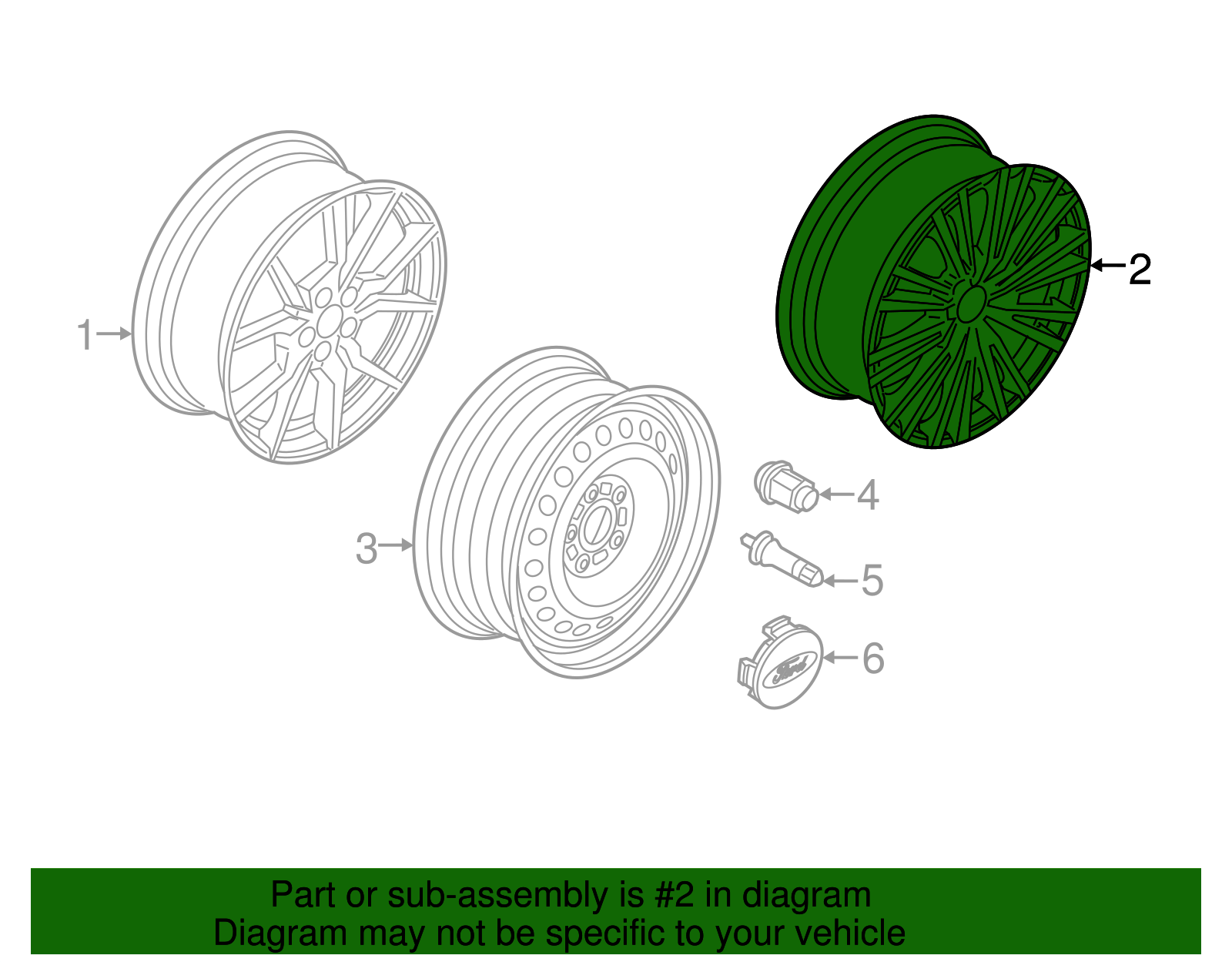 G1EZ-1007-A - Wheel, Alloy 2016-2018 Ford Focus | Ford OEM Parts Direct