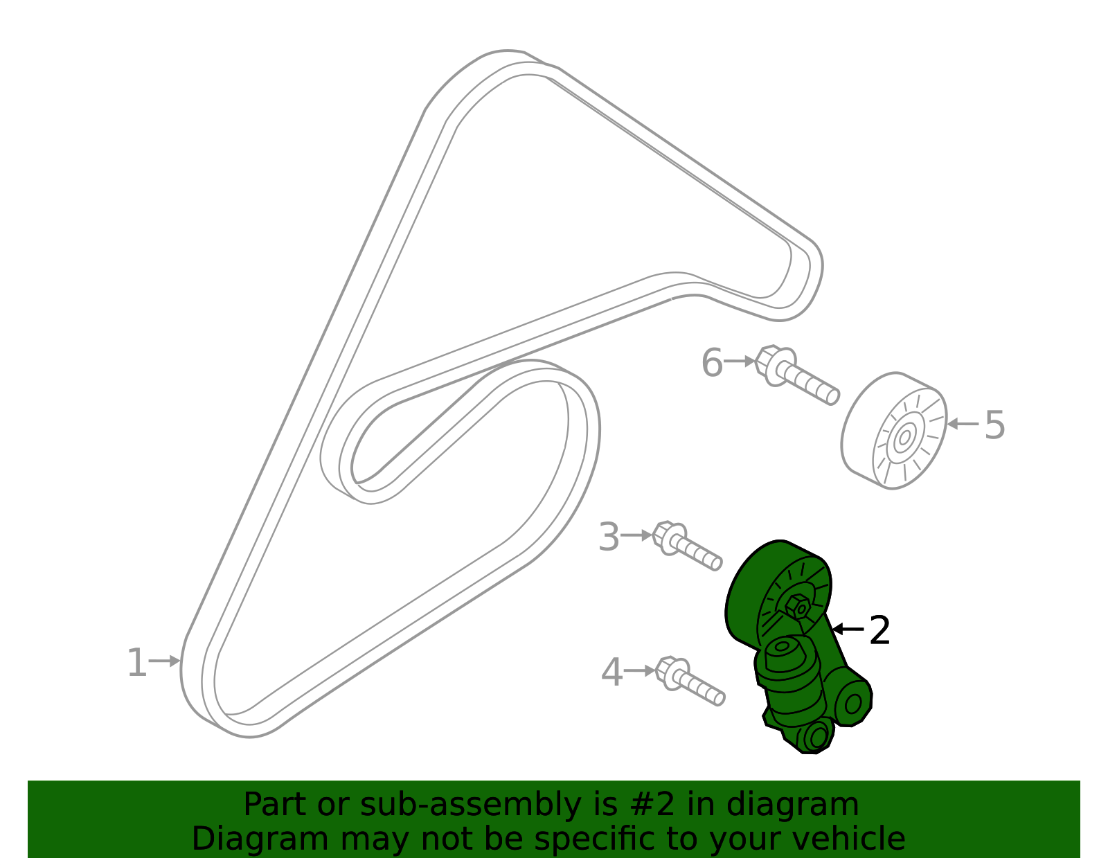 Accessory Drive Belt Tensioner Assembly 25281-3N100 | MotorMotor