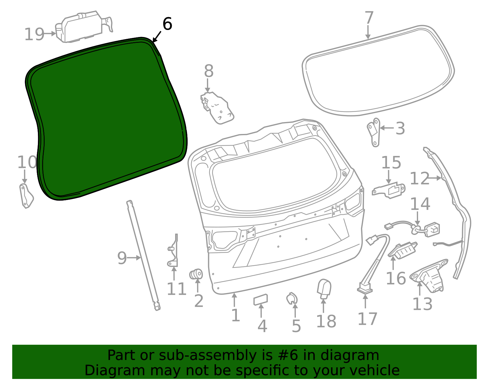 67881-0E050 - High-Quality Hatch Seal for 2014-2019 Toyota Highlander ...