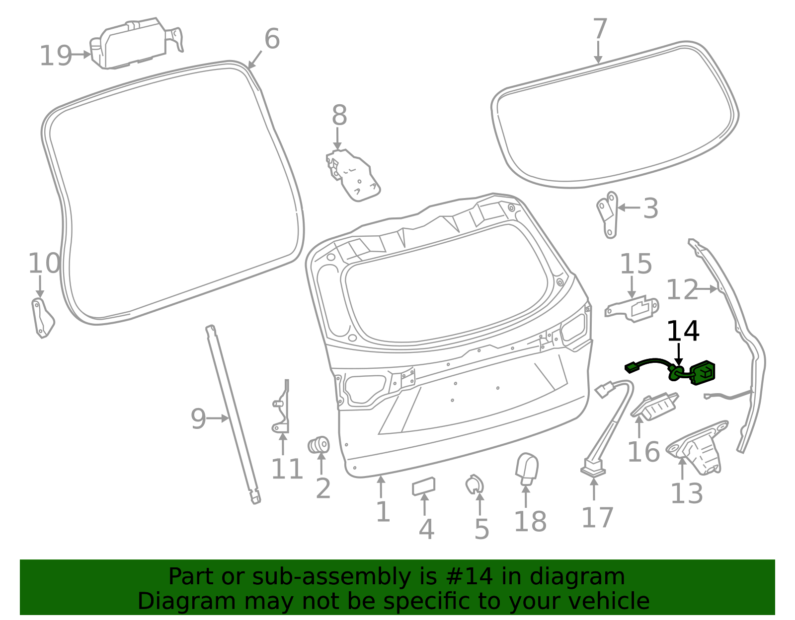 2014-2019 Toyota Highlander Glass Switch 84840-0E050 | MotorMotor