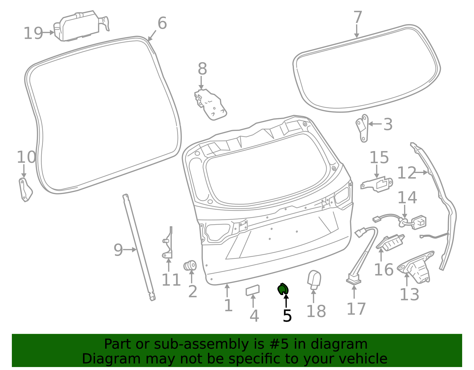 2014-2025 Toyota Lift Gate Dust Cap 67837-0E010 | Toyota Parts Express