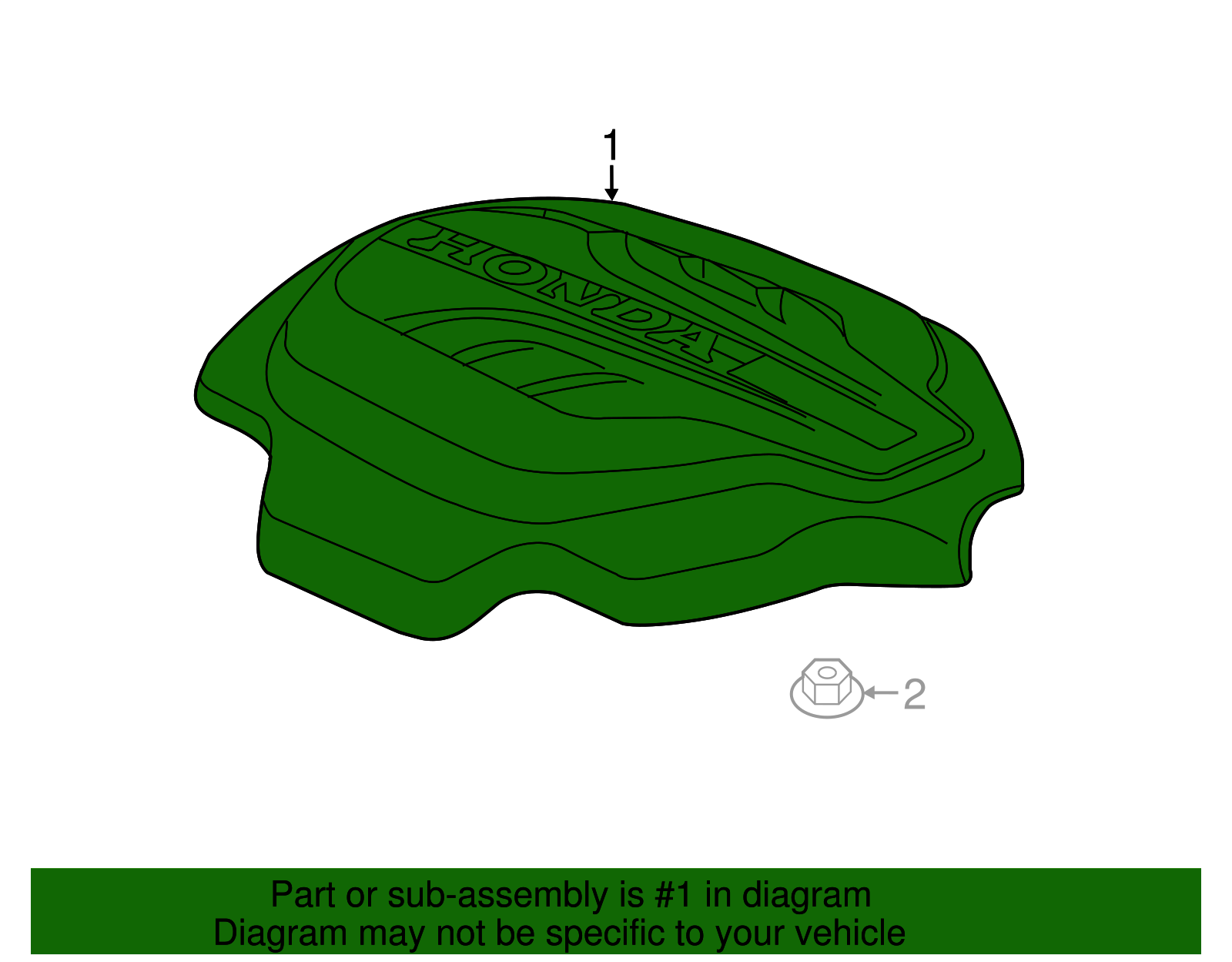 17121-RLV-A11 - Honda Engine Cover 2016-2025 Honda | Performance Auto Parts