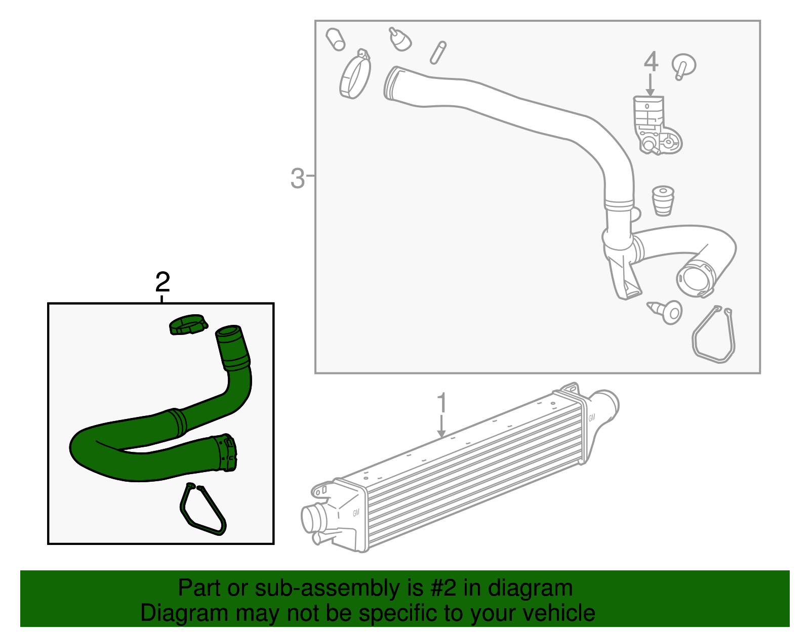 2013-2014 Chevrolet Sonic Inter-Cooler Hose 94544254 | Capital Chevy Parts