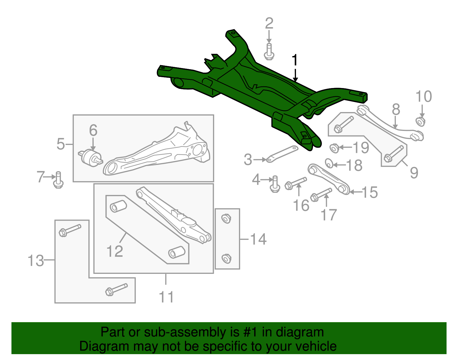 4100A036 - Cross-Member 2007-2017 Mitsubishi | Mitsubishi Direct Parts