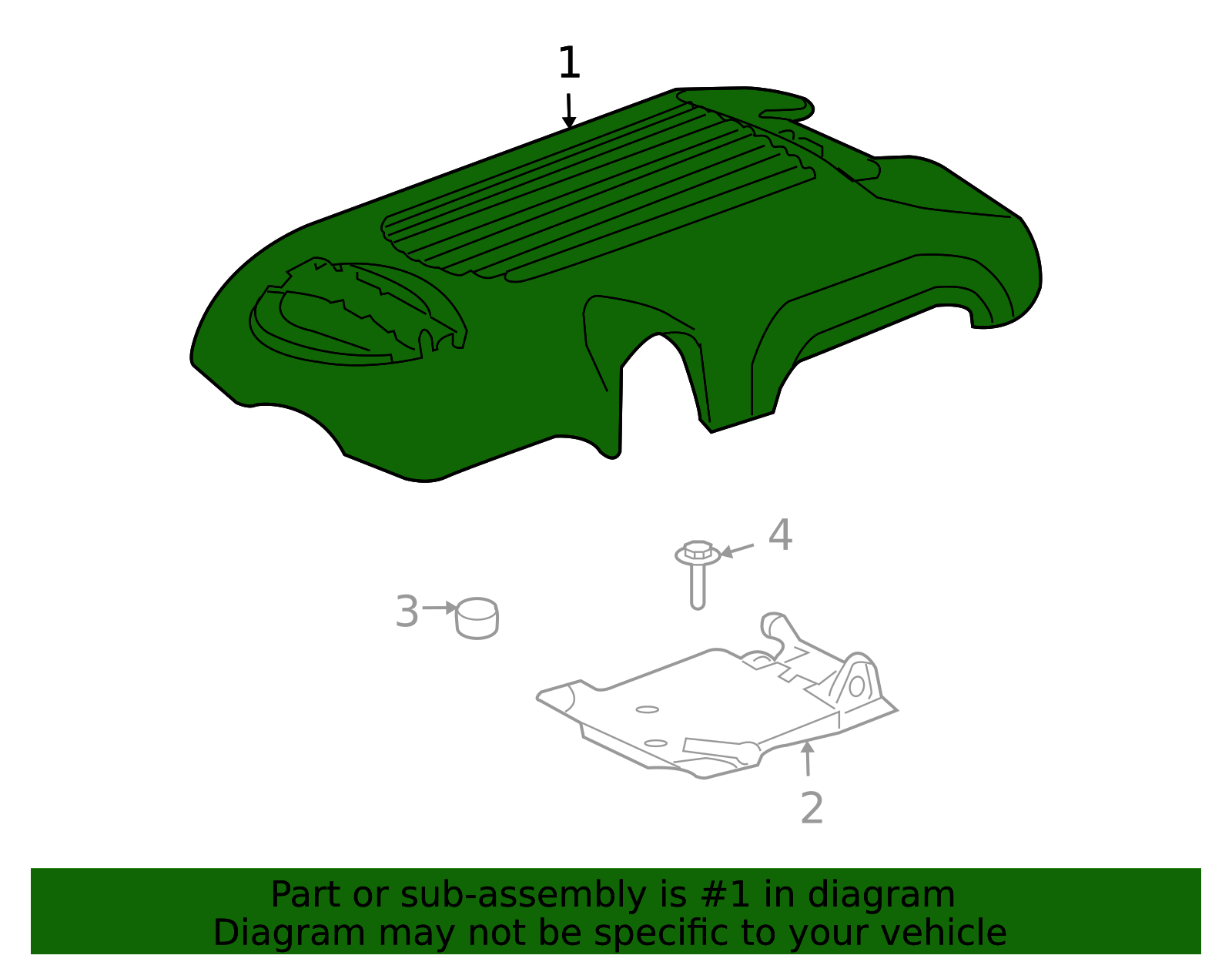 GM Parts | Upper Engine Intake Manifold Sight Shield Part# 12580999 ...