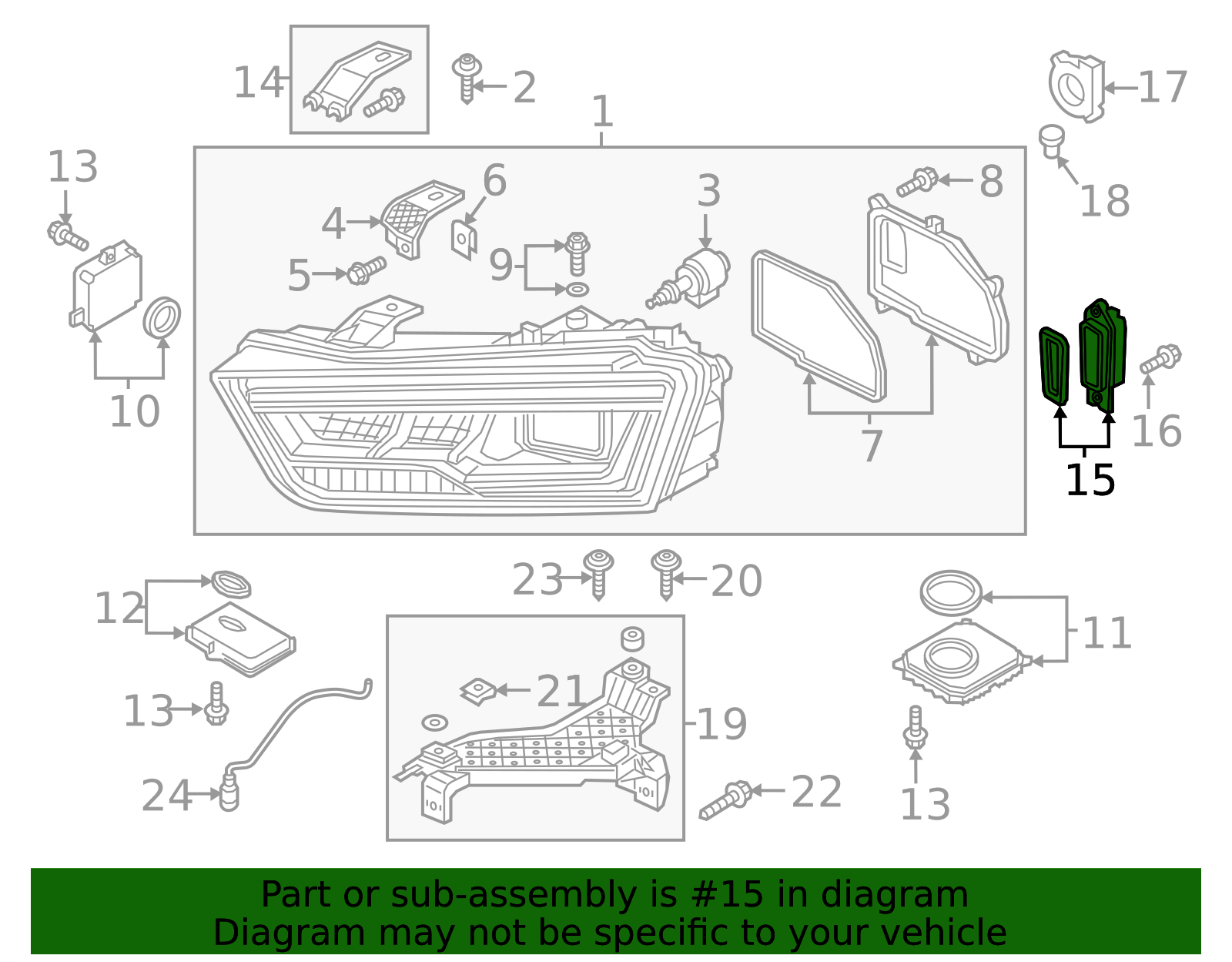 2016-2018 Audi Led Unit 8U0-941-475-E | Audi USA Parts
