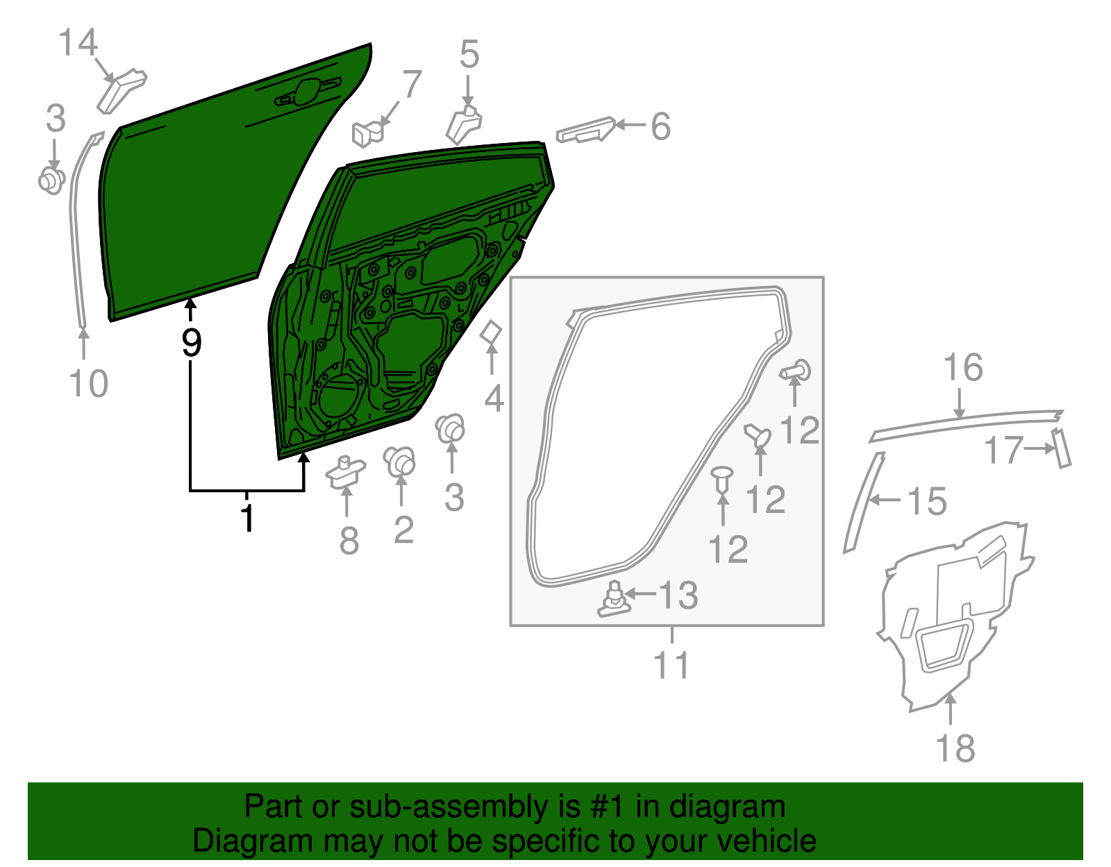 67003-47150 - Door Shell - 2021-2022 Toyota | OEM Genuine Toyota Parts
