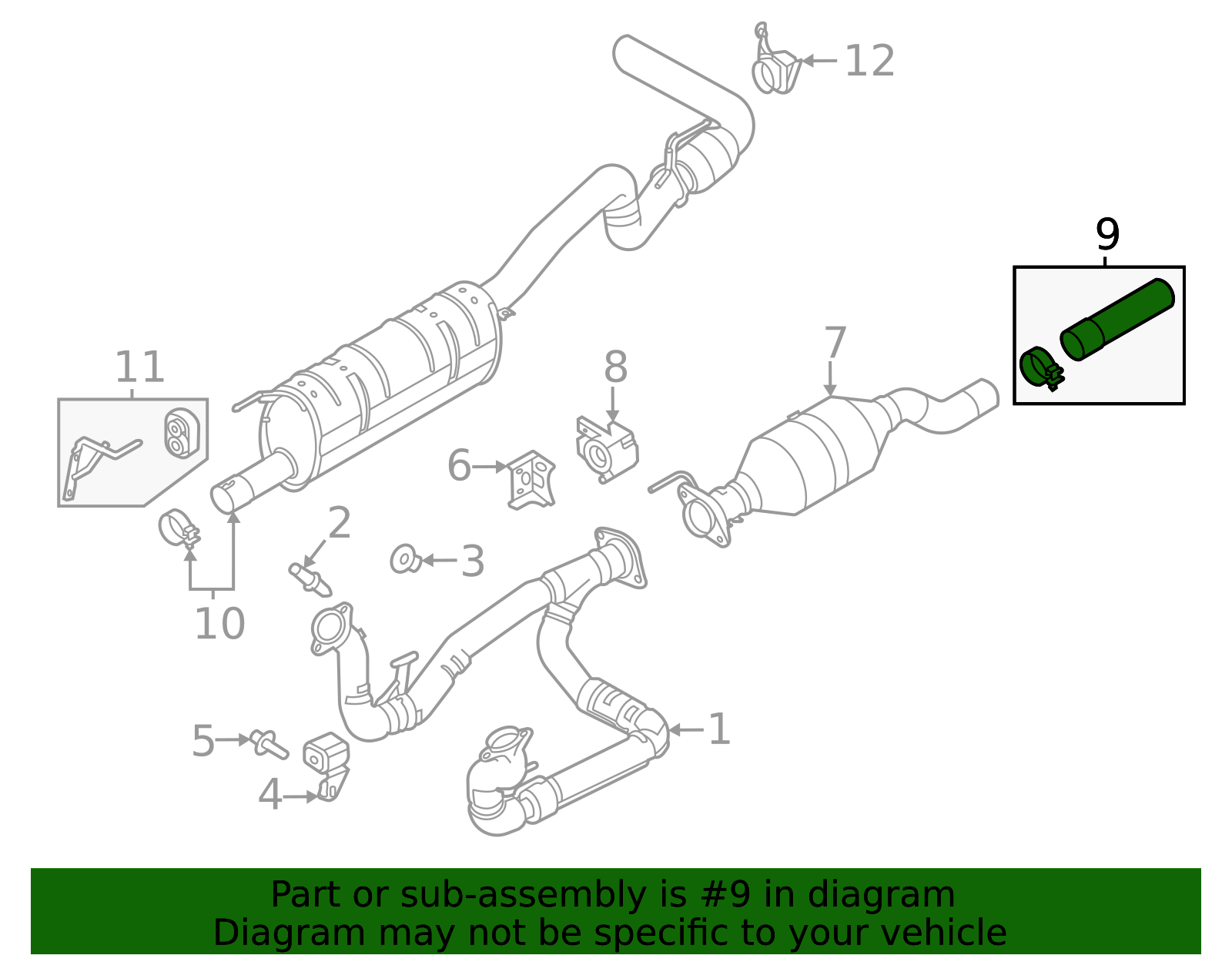 Exhaust Intermediate Pipe HC3Z-5201-C | Awesome Parts Ford