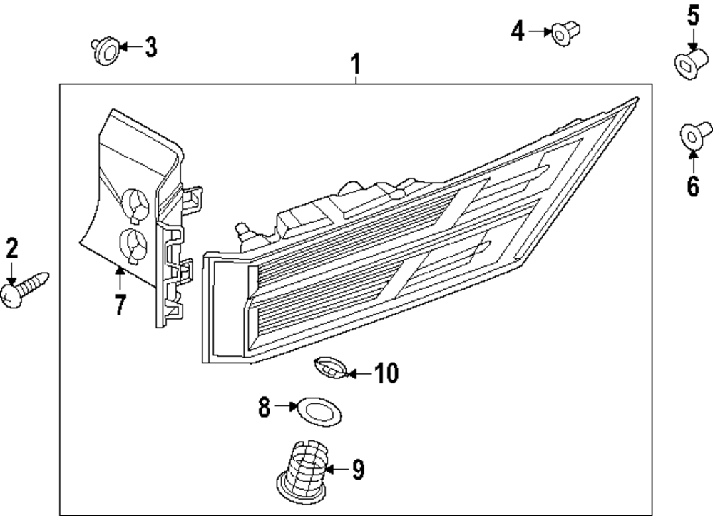 2024-2025 Hyundai Santa Fe Tail Lamp Assembly 92401-R6000 | OEM Parts ...