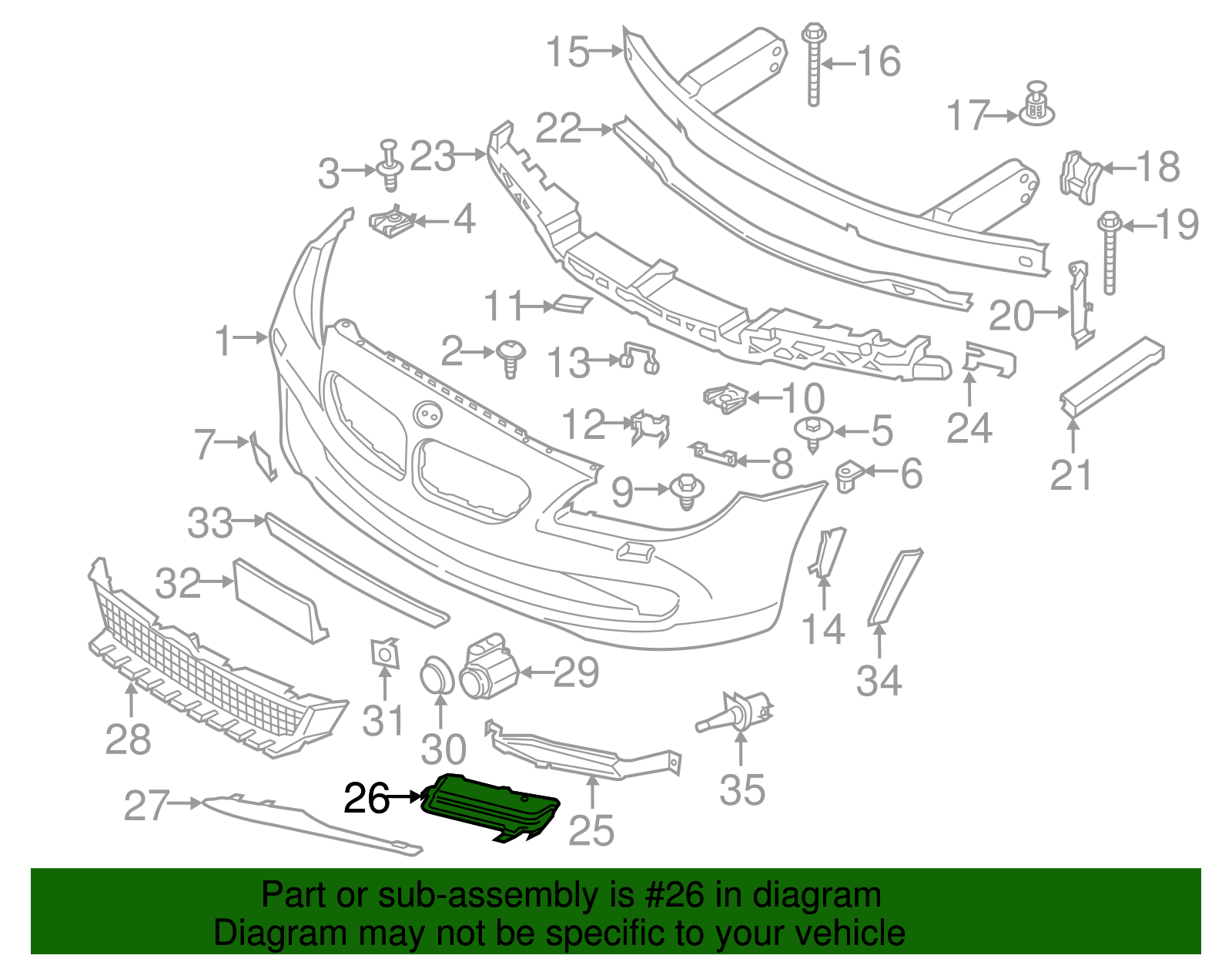 2012-2015 BMW Outer Grille 51-11-7-211-474 | BMW Parts Online Hub