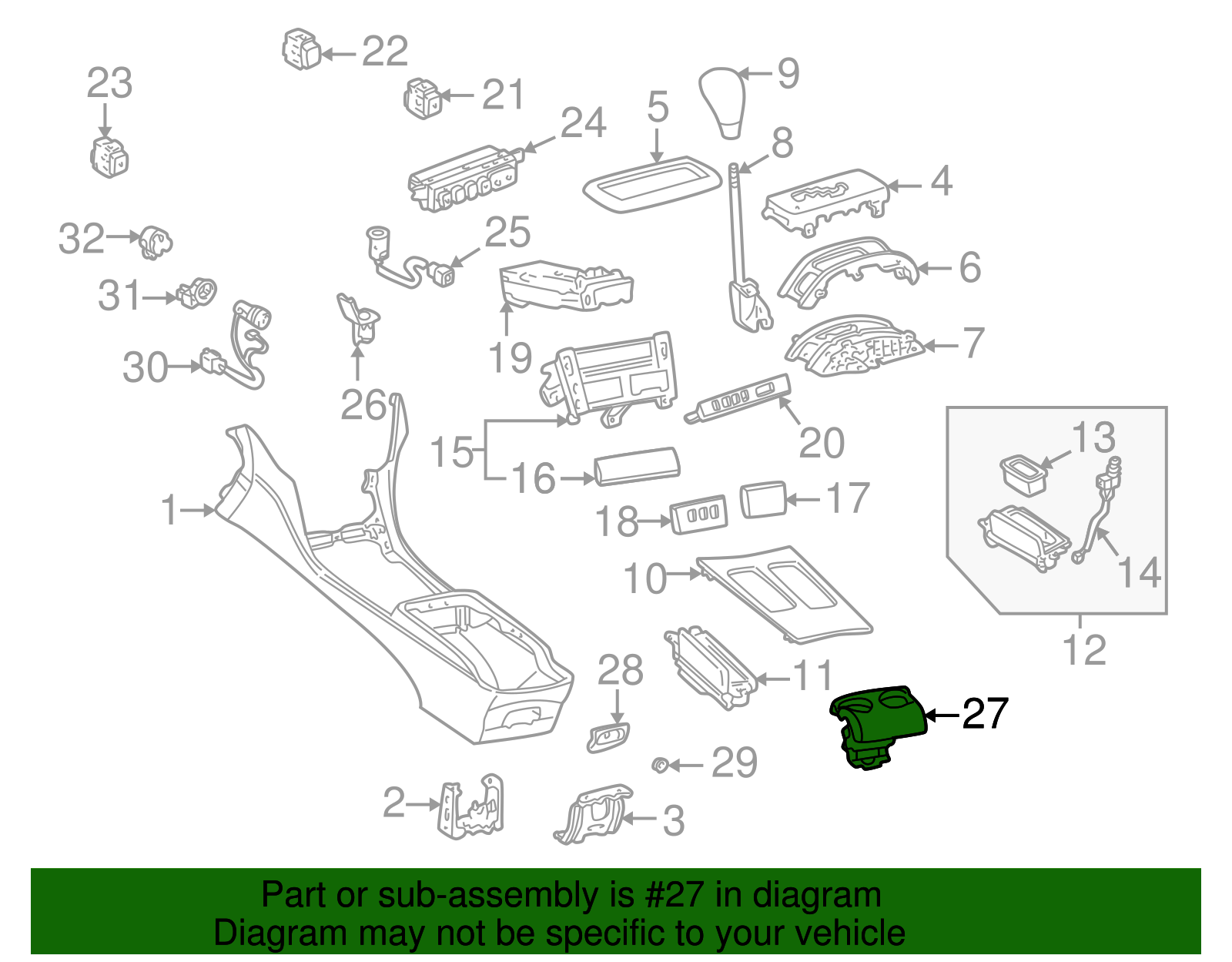2001-2006 Lexus LS430 Cup Holder 55620-50030-A1 | OEM Parts Online