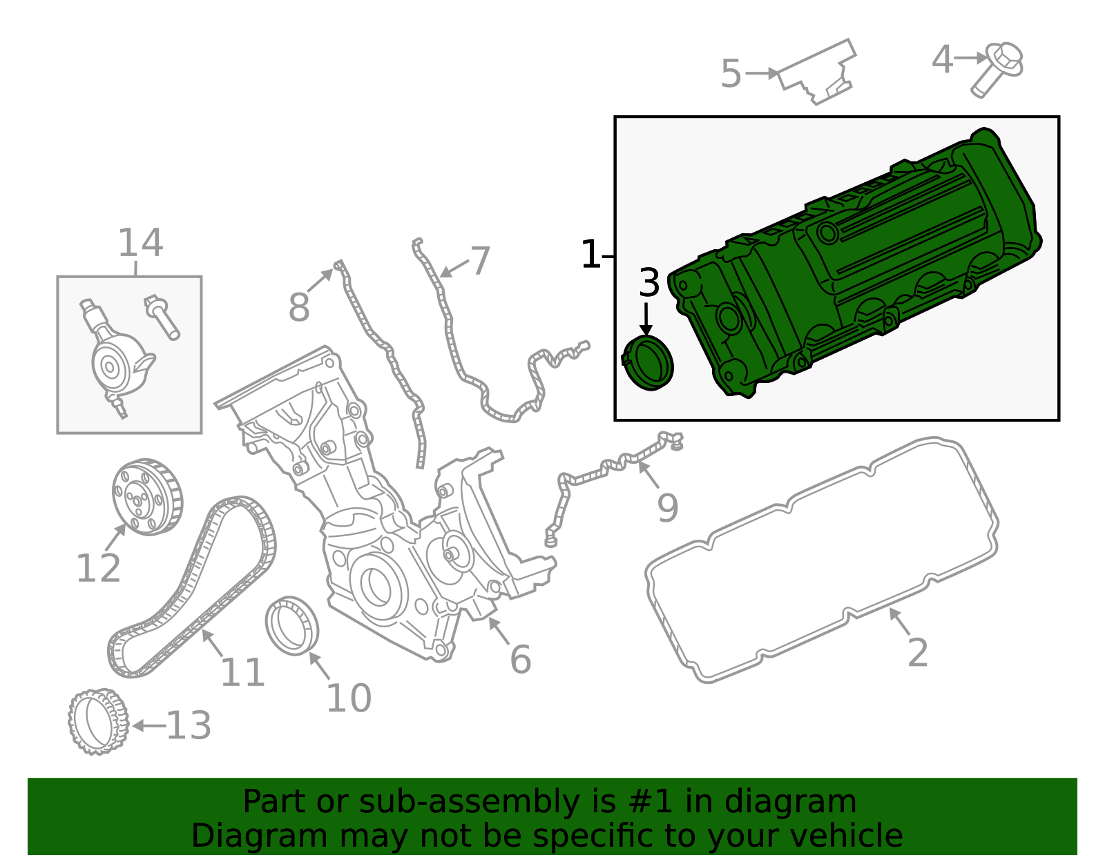2010-2012 Ford | Valve Cover | BC3Z-6582-G | Walls' Ford Parts