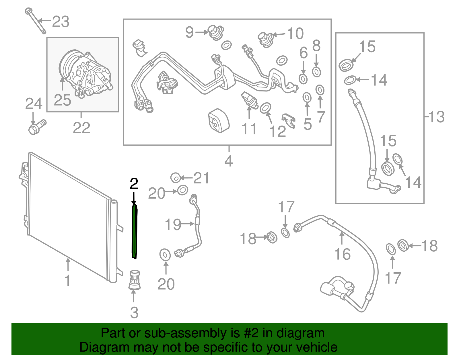 Genuine OEM Drier Dessicant Bag Part# LR002942 Fits 2008-2017 Land ...