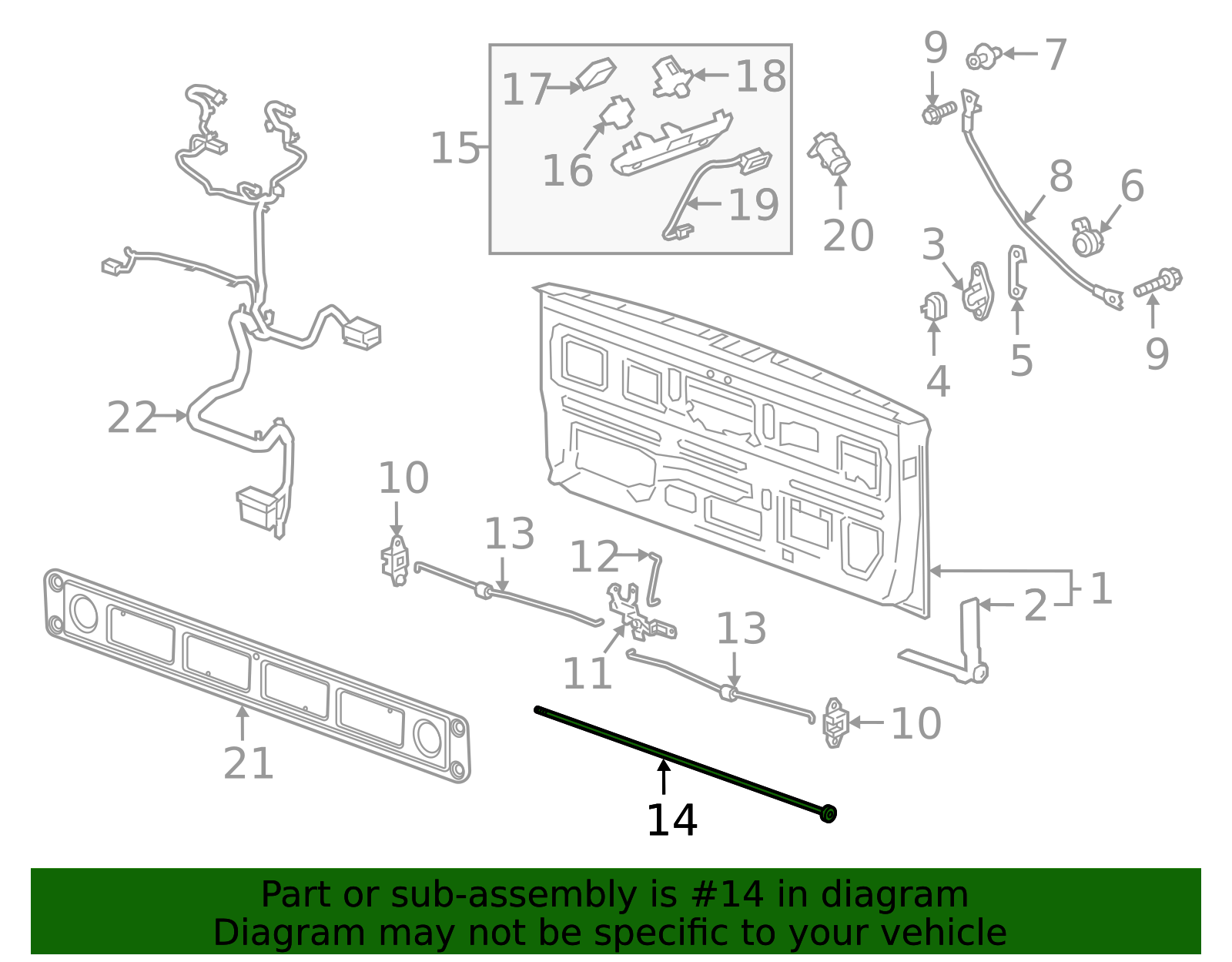 84751410 - High-Quality Pickup Box Tailgate Torque Rod for 2020-2025 GM ...