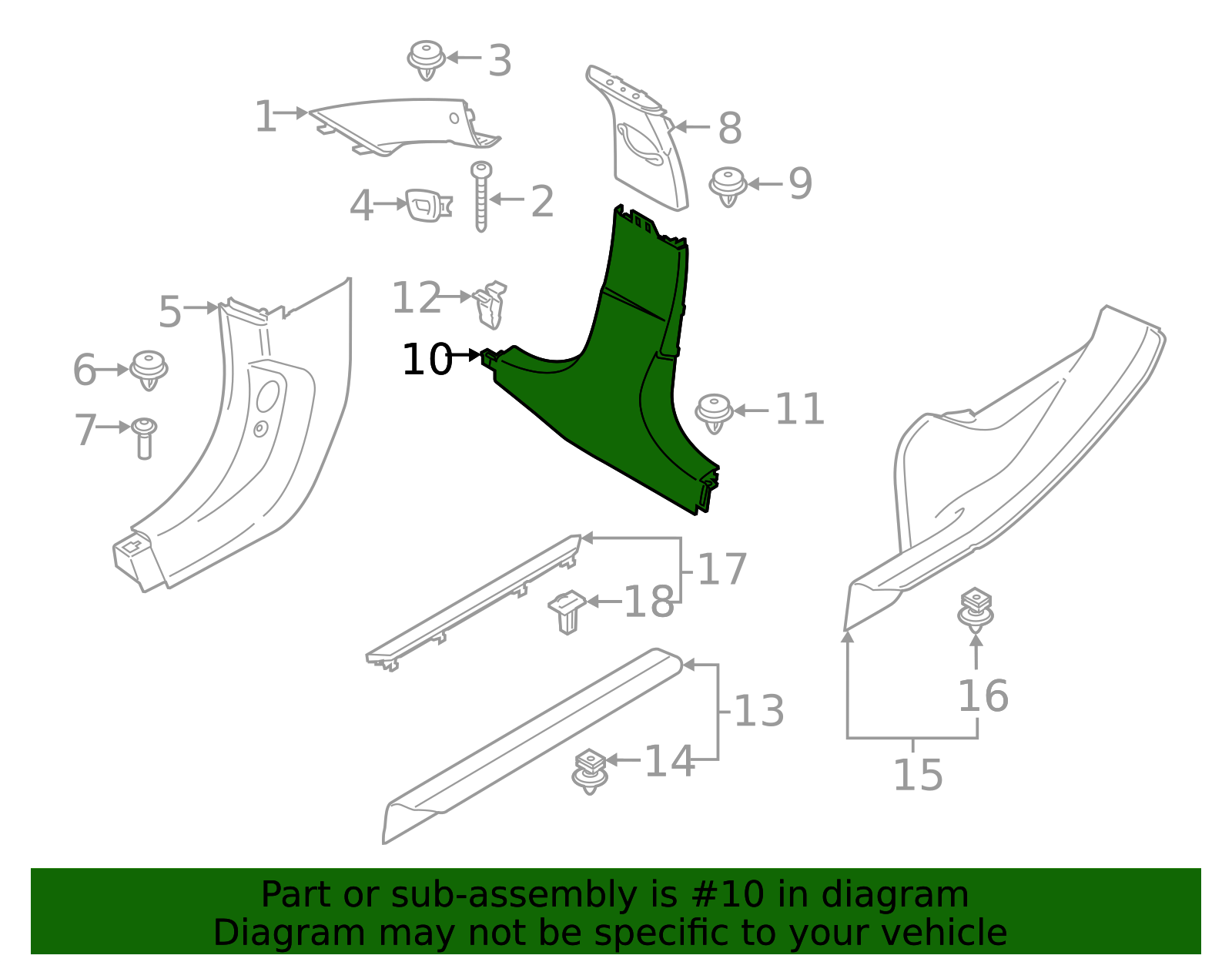 51-43-7-481-638 - 2019-2024 BMW - Lower Center Pillar Trim | BMWPartsHub