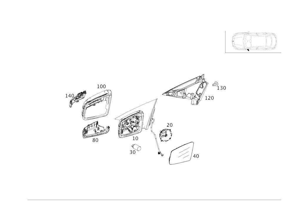 117-810-15-00 - Mirror Assembly - Left 2014-2023 Mercedes-Benz CLA250 ...