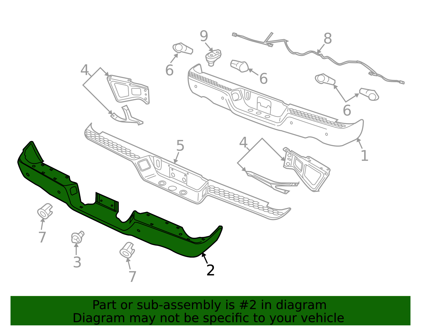 2009-2024 Mopar Step Bumper 68049769AB | Mopar Parts Canada