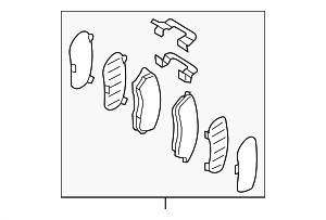 2015-2019 Subaru Front Brake Pad Set W/hardware & Shims 26296SG000 ...