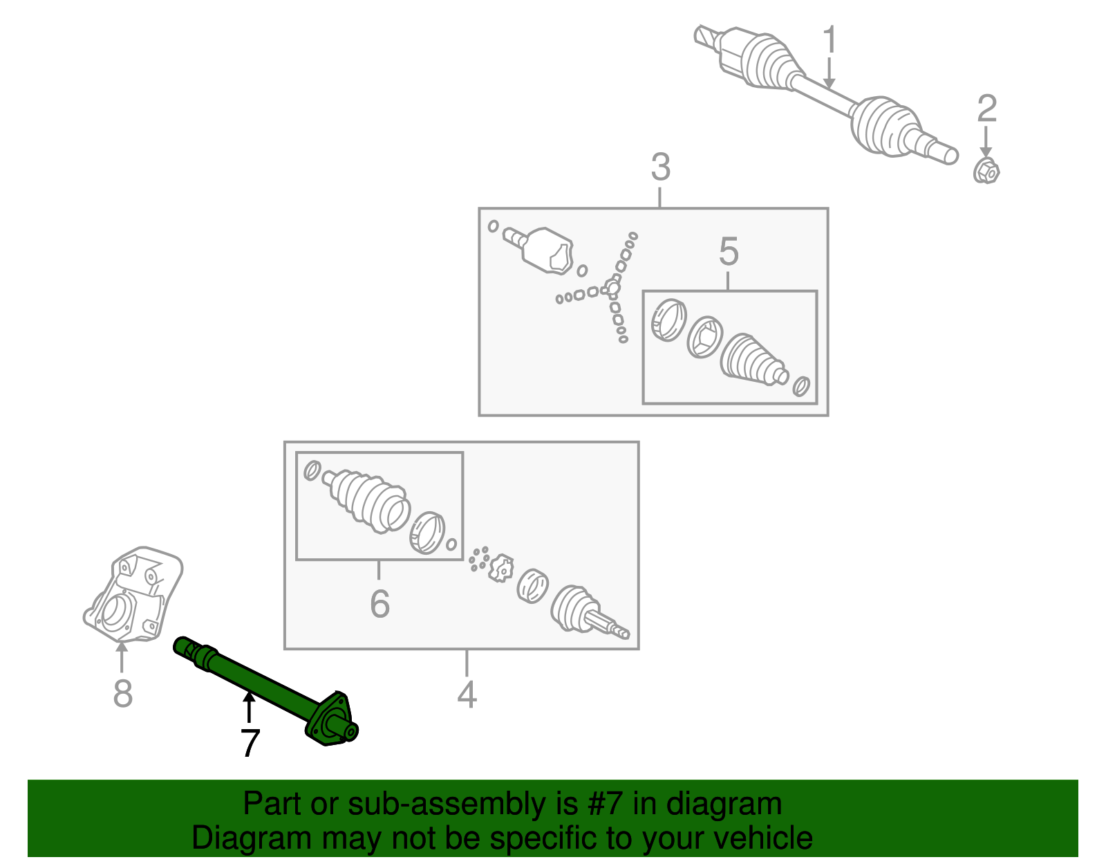 2008-2017 GM Front Wheel Drive Intermediate Shaft 25973835 | Capital ...