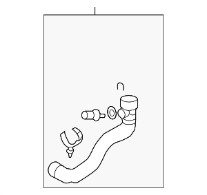 2006-2008 Volkswagen Passat Outlet Hose 3C0-122-051-BD | OEM Parts Online