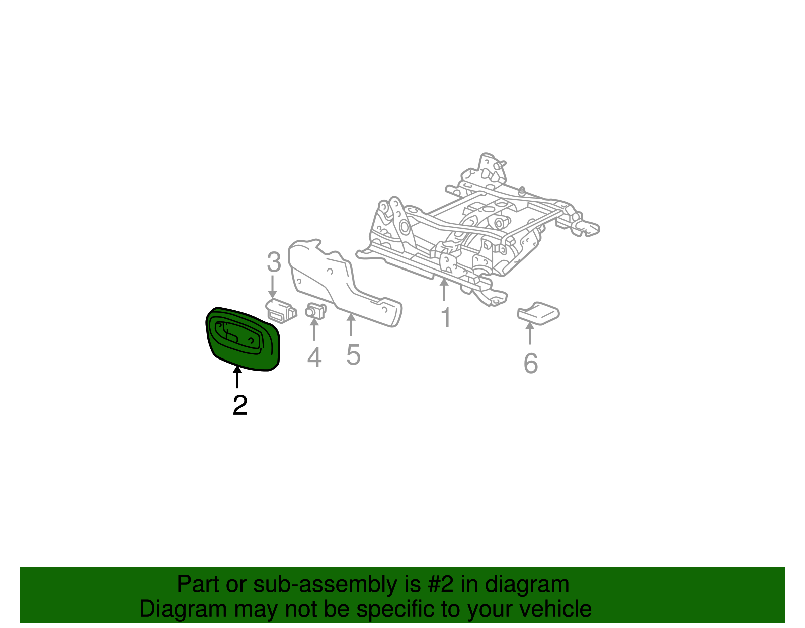 2005-2009 GM Ebony Passenger Seat Outer Adjuster Upper Finish Cover ...