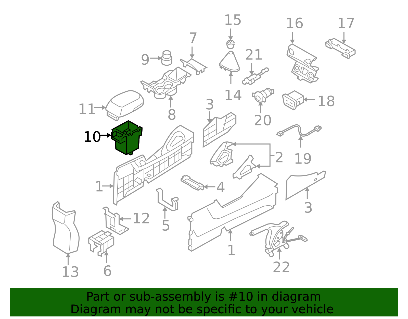 2010-2013 Hyundai Tucson Storage Box 84680-2S000-9P | QuirkParts