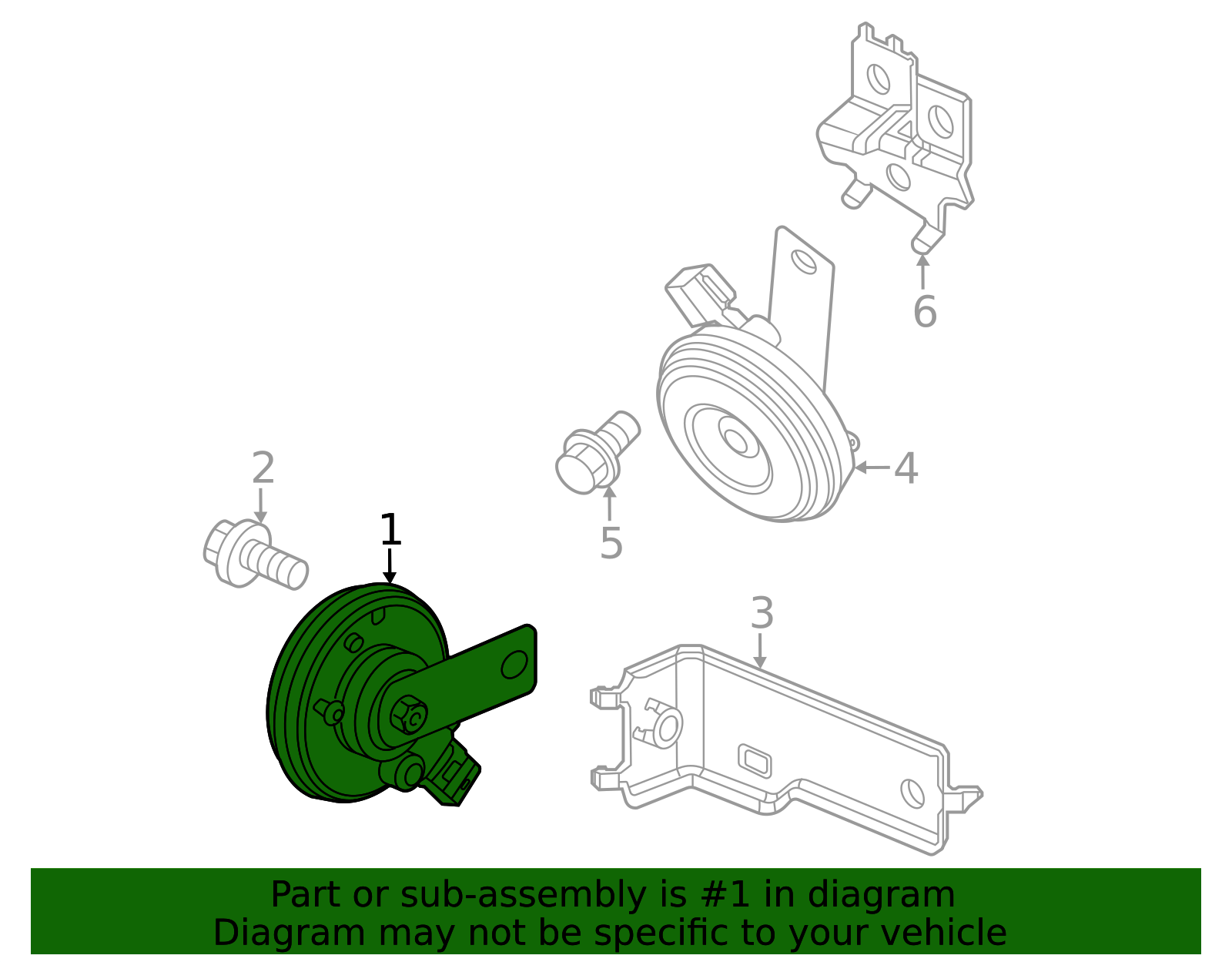 38100-T20-A01 - 2022-2025 Honda Civic - Low Note Horn | Genuine Honda Parts