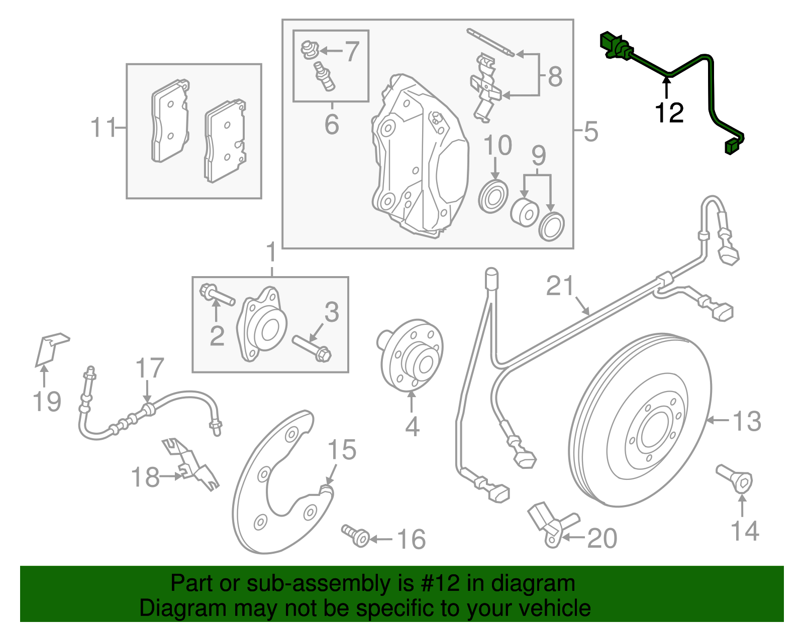 8R0-615-121 - Wear Indicator 2014-2017 Audi | Audi OEM Parts