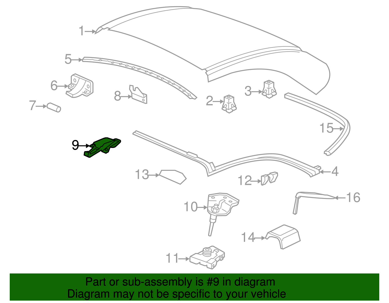 1997-2013 Porsche Convertible Top Latch 996-563-401-00 | Sunset Porsche ...