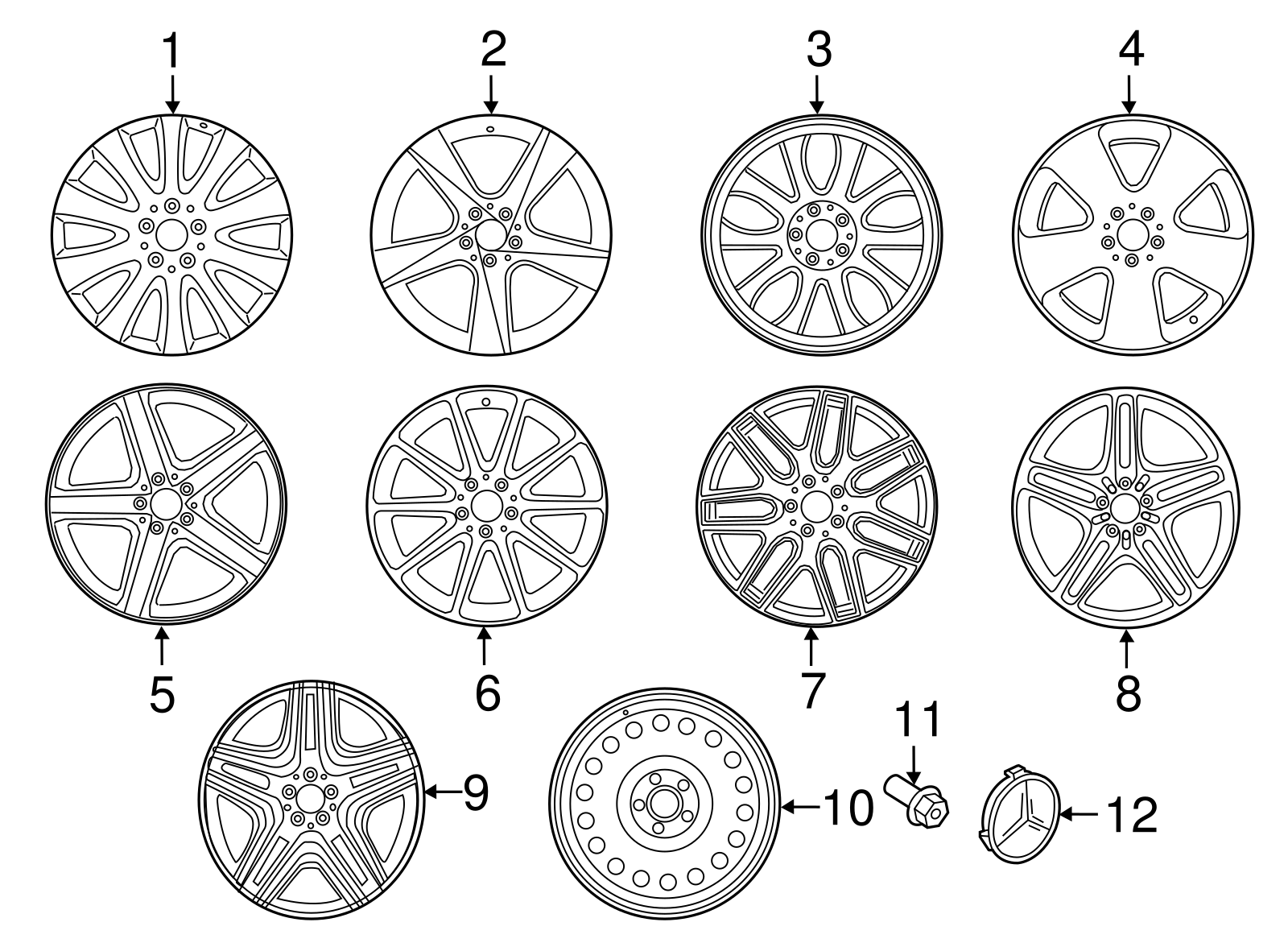 166-401-20-02-7X23 - Wheel Alloy - 2016-2019 Mercedes-Benz | Buy ...