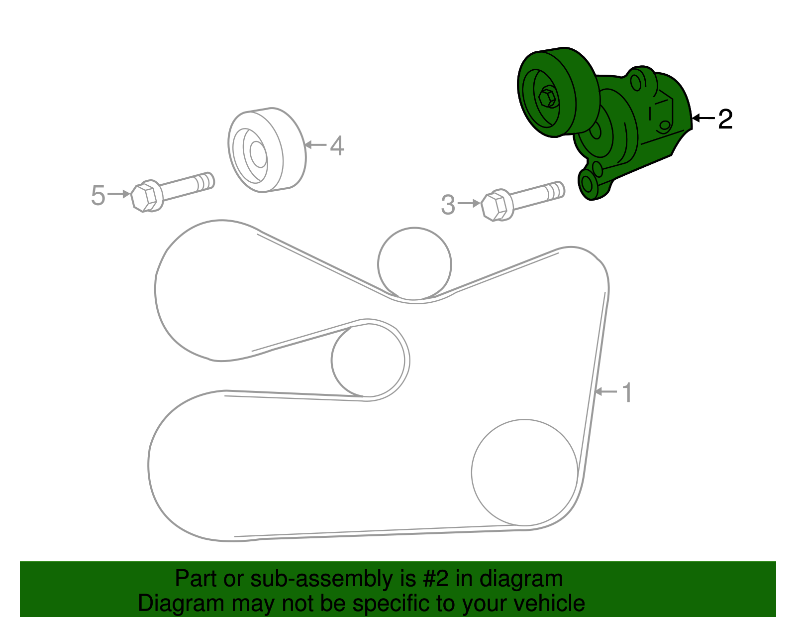 16620-0P030 - Belt Tensioner - 2017-2024 Toyota | OEM Genuine Toyota Parts