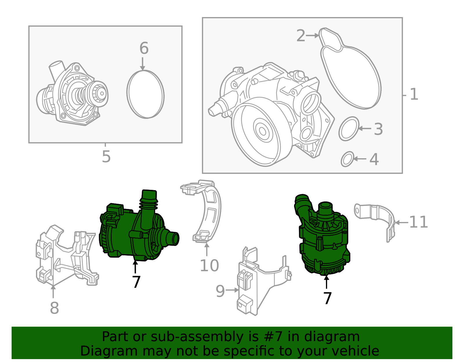 11518679885 - 2014-2023 BMW Engine Auxiliary Water Pump (11-51-8-679 ...