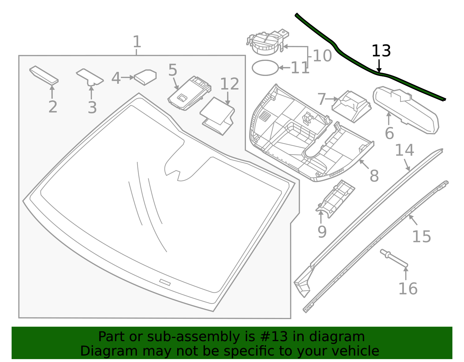 86121-AT000 - Windshield Molding 2023-2025 Kia | Kia.Parts Store
