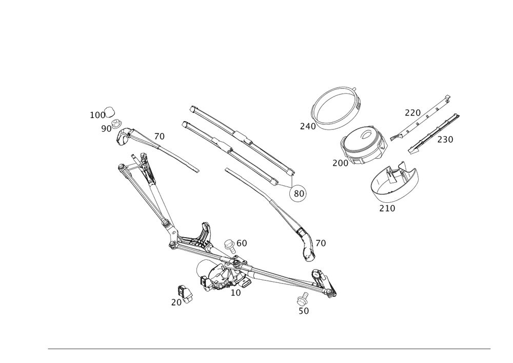 4518200045 - Parts Kit, Wiper Blade 2011-2018 Smart Fortwo | Mercedes ...