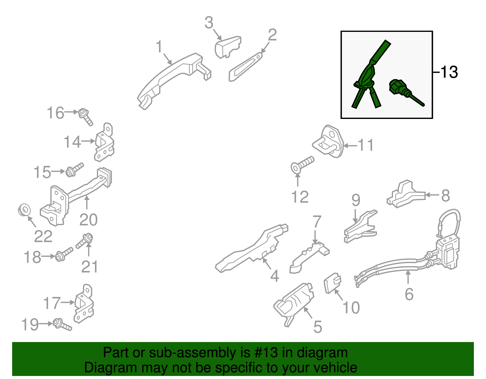 2015-2019 Hyundai Sonata Door Lock Cylinder 81970-C1A00 | OEM Parts Online