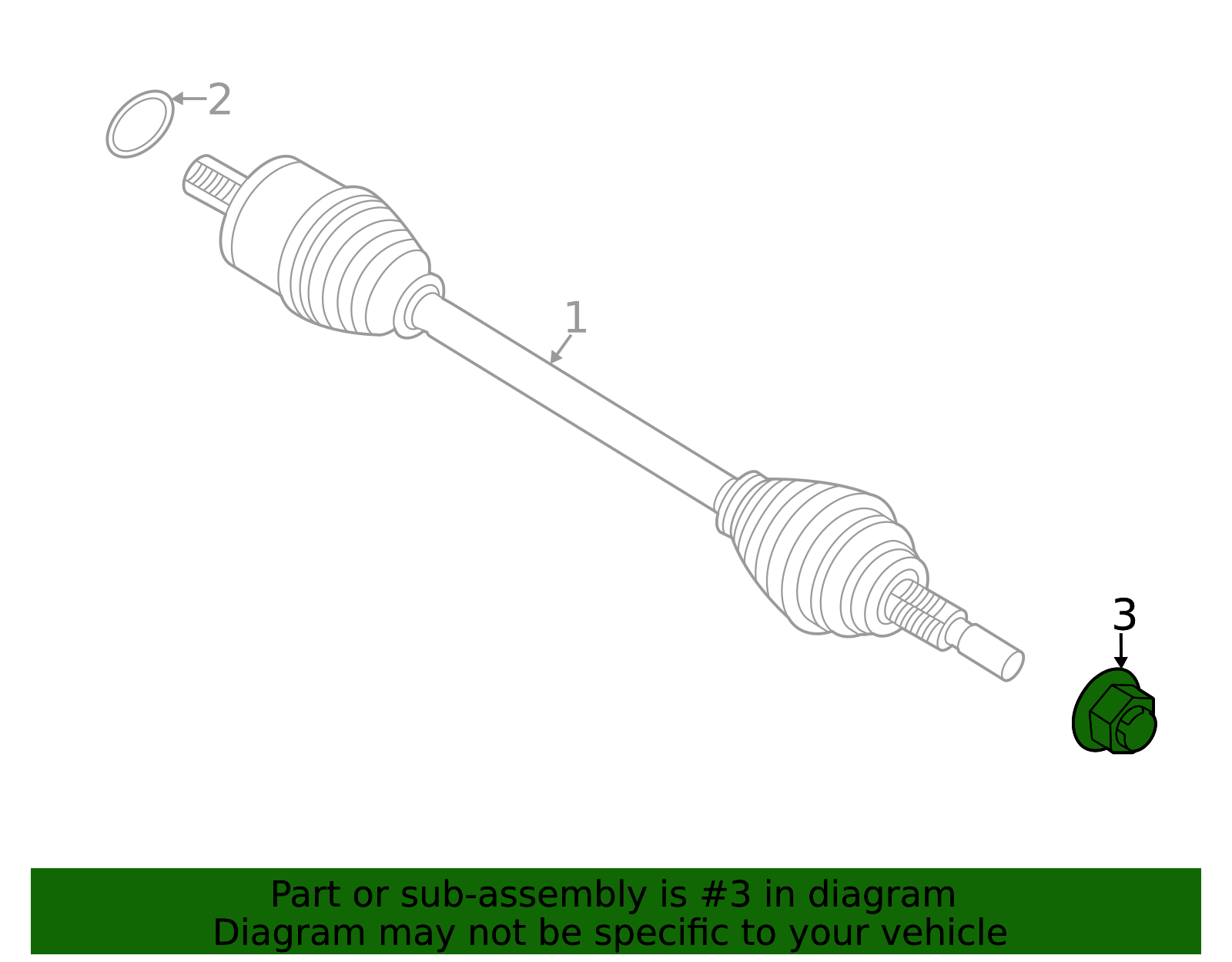 KK2Z-00811-A - 2020-2024 Ford - Axle Nut | My Ford Parts