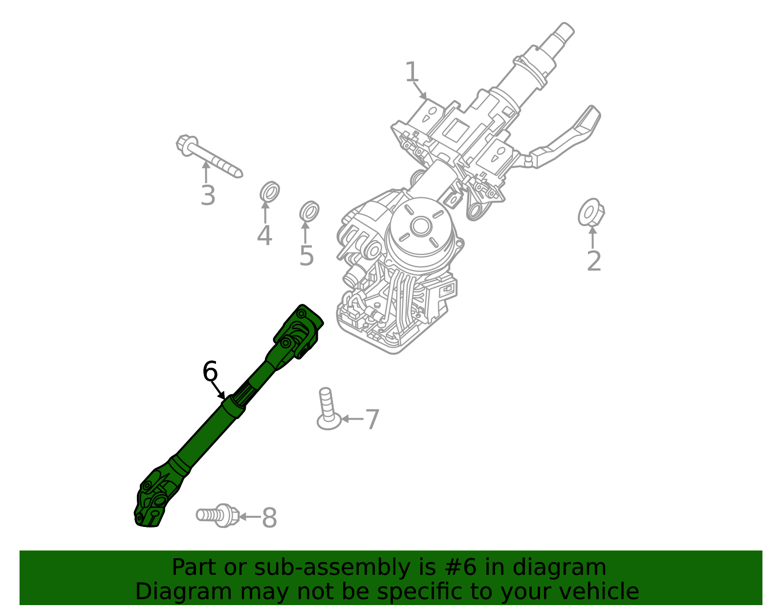 2020-2025 Kia Soul Lower Shaft 56400-K0001 | OEM Parts Online