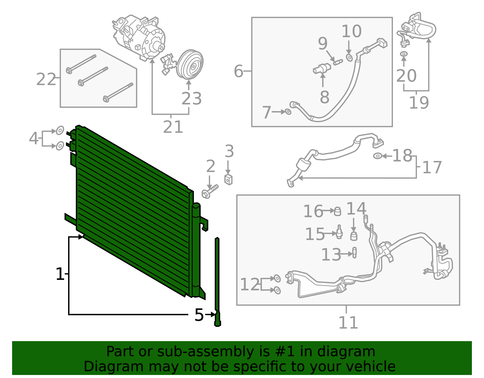 Genuine OEM Ford Part - A/C Condenser L1MZ-19712-B | Genuine OEM Ford ...