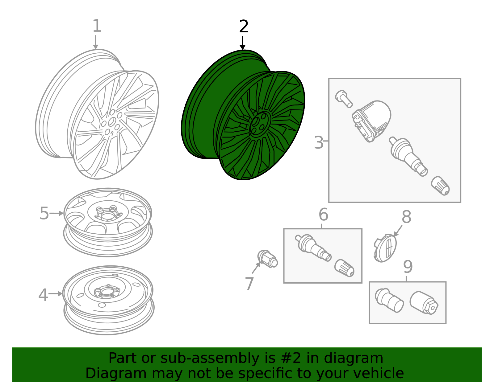 2021-2023 Lincoln Nautilus | Wheel Assembly | KA1Z-1007-J | Walls' Ford ...