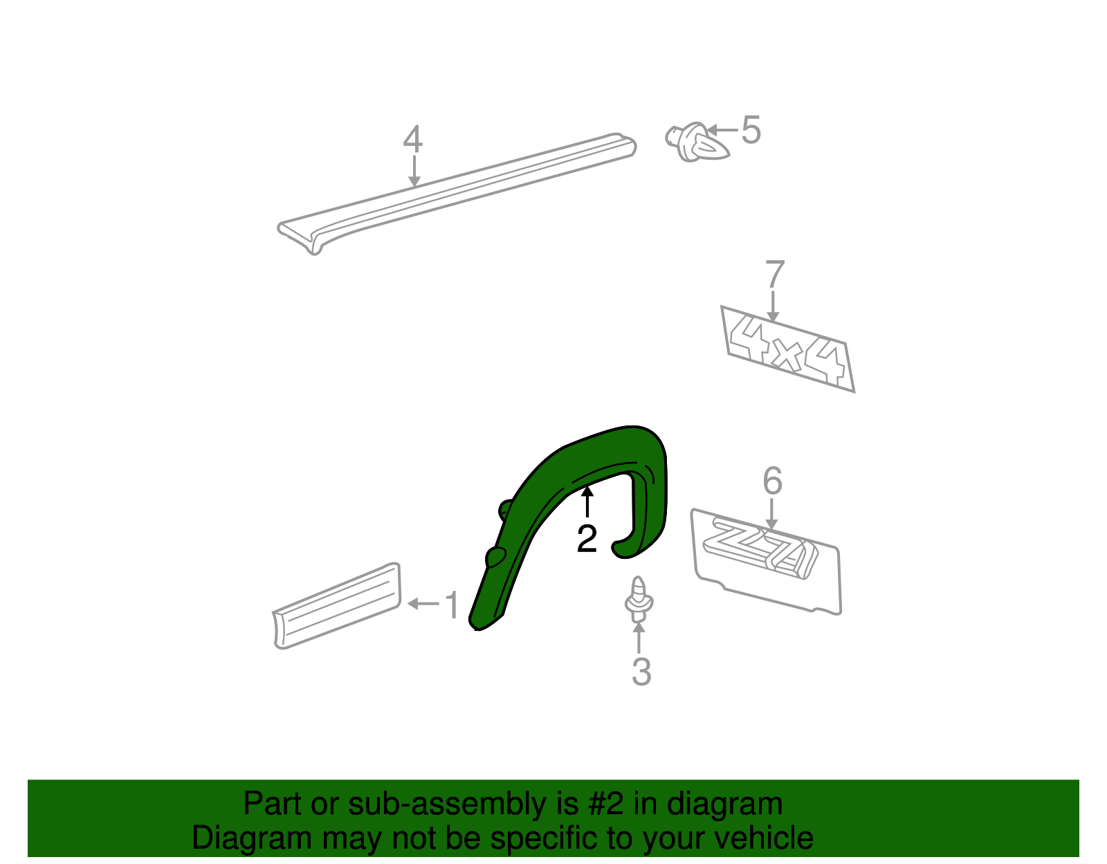 19120011 - 1999-2007 GM - Rear Driver Side Fender Flare | Partners Chevy