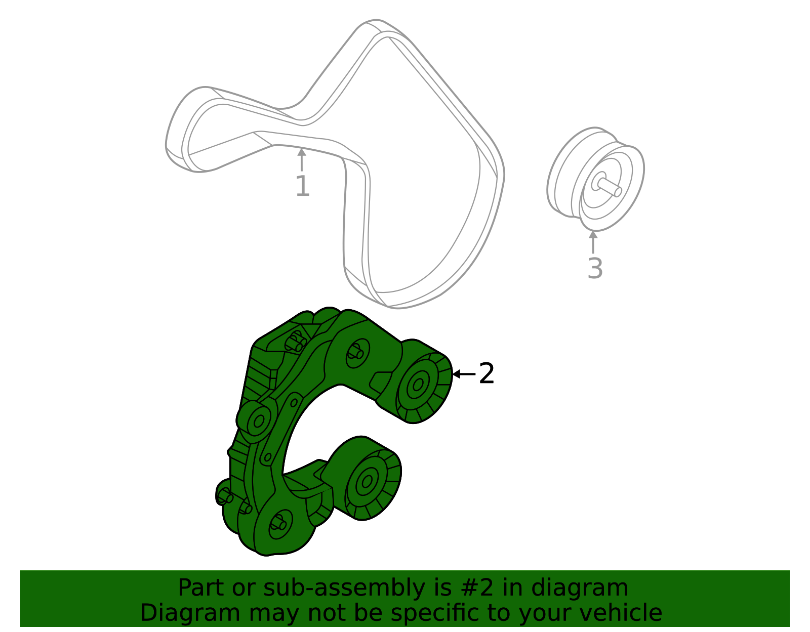 25281-2MHA1 - Accessory Drive Belt Tensioner Assembly 2021-2025 Kia ...