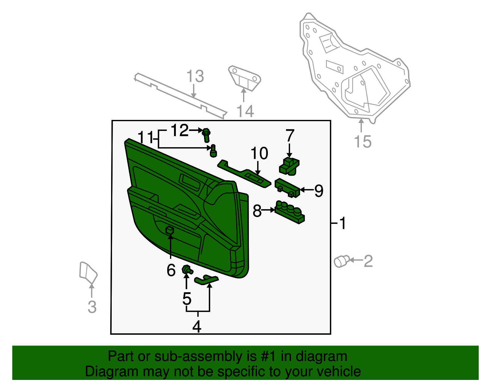 2007 Cadillac STS Door Trim Panel 15905911 | Capital Chevy Parts