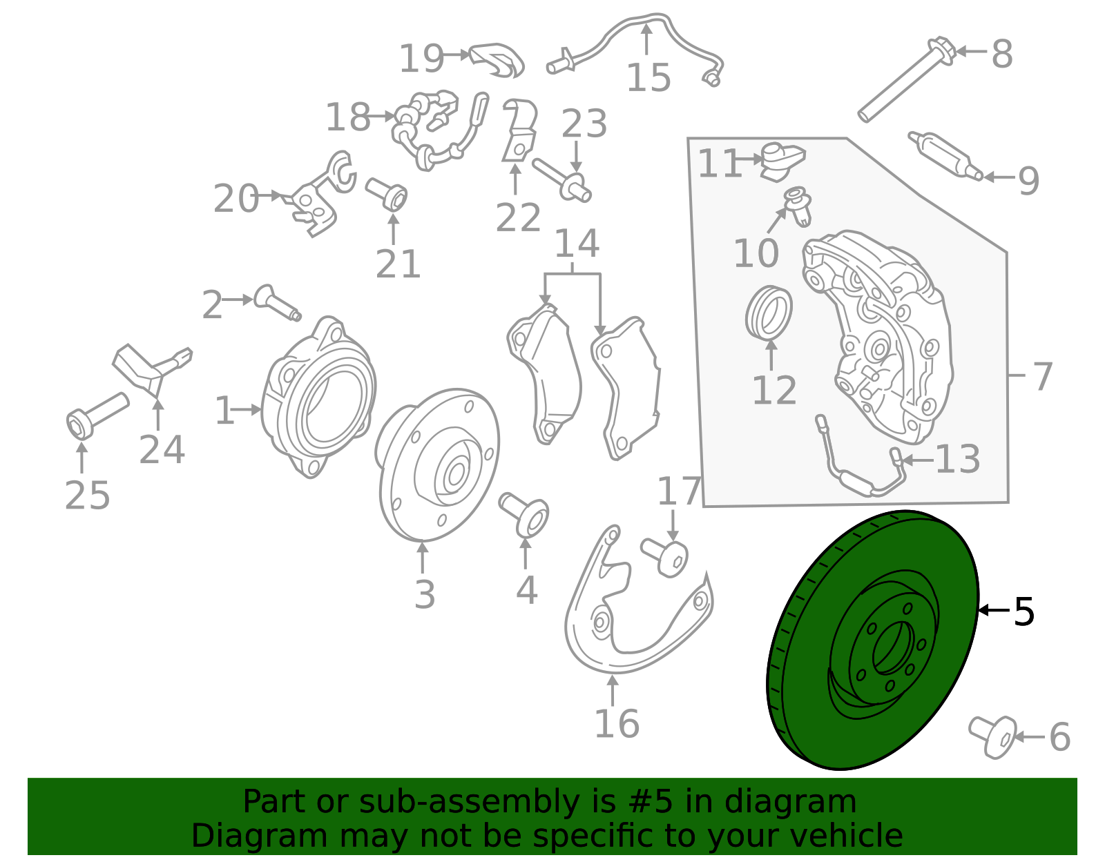 OEM Porsche Disc Brake Rotor (95b615301ab) 2021-2025 Porsche Macan ...