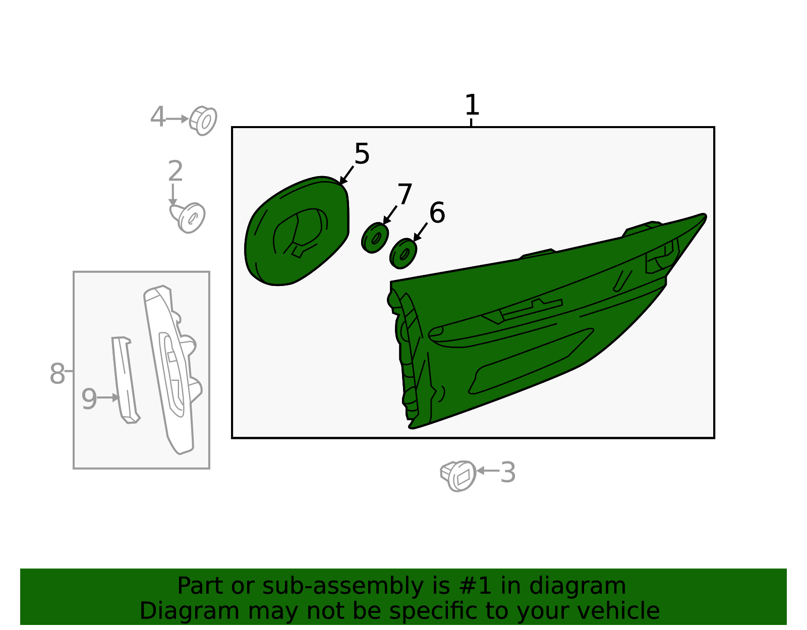 GRF5-51-3F0B - Backup Lamp Assembly 2018-2021 Mazda 6 | Mazda Wholesale ...