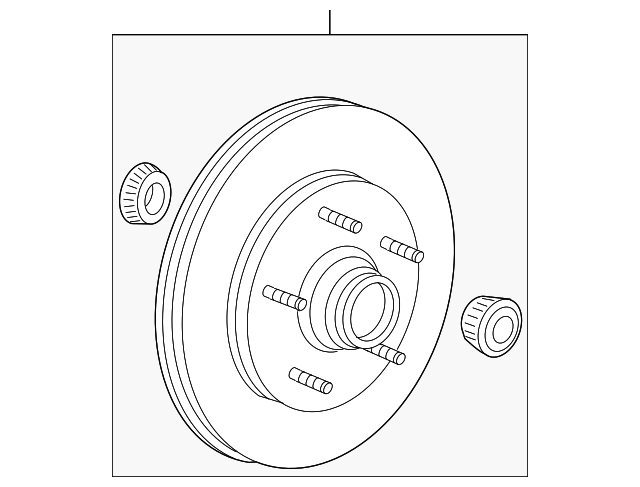 2004-2008 Ford Hub & Rotor 5U2Z-1V102-F | Ford OEM Parts Outlet