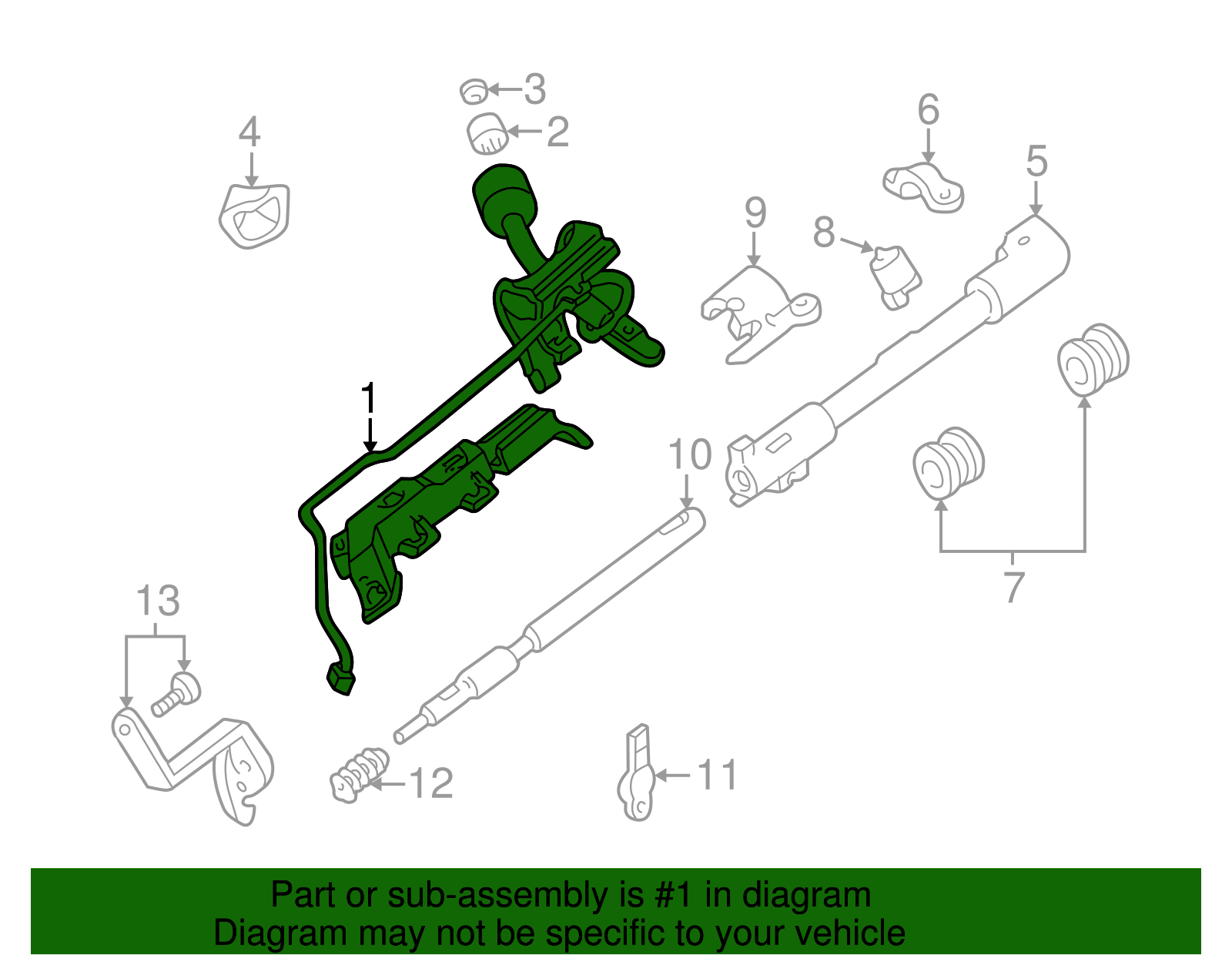 1997-2004 Ford Gear Shift Assembly 4l3z7210baa | TascaParts.com