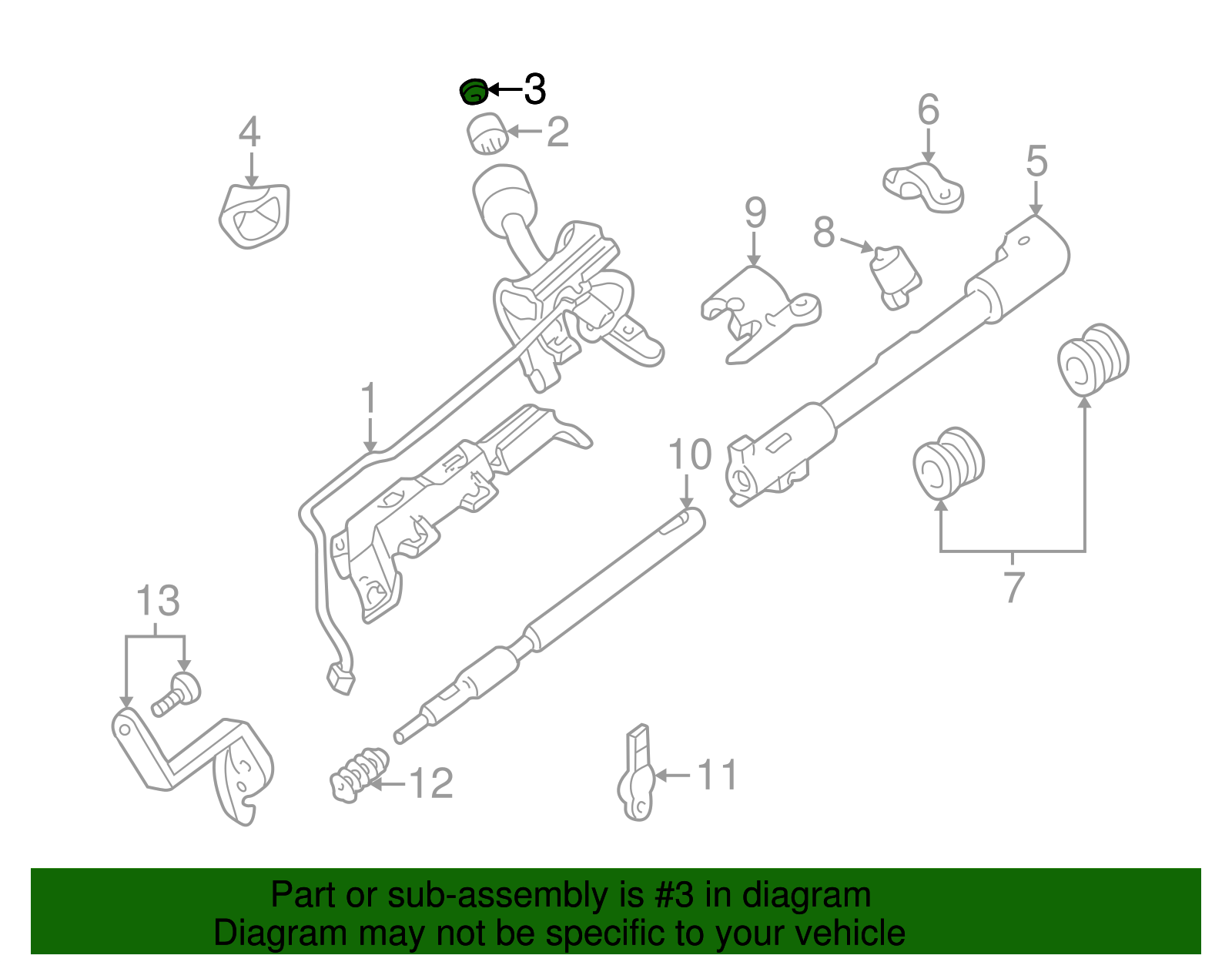 F2UZ-7A214-CA - Cruise Control Switch Cap - 1992-2013 Ford | Lasco Auto ...