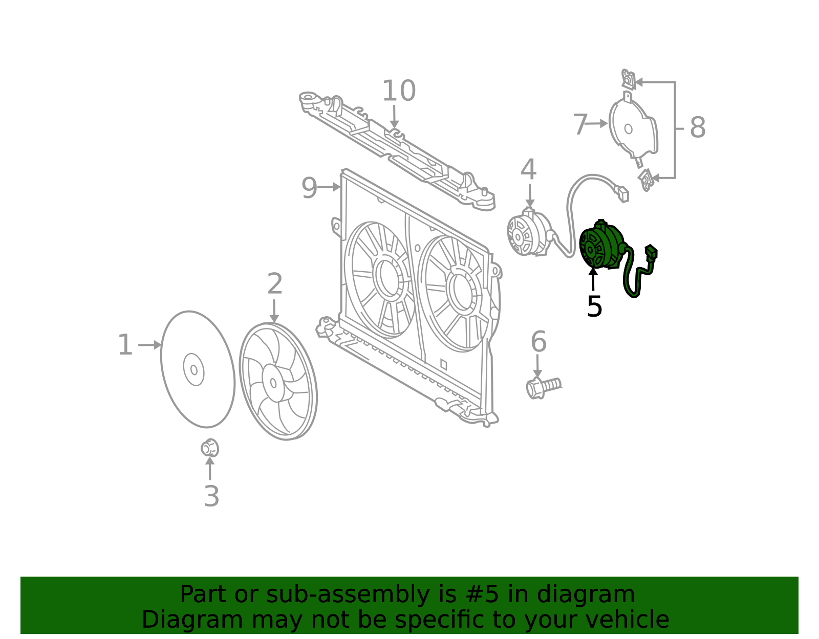 2009-2013 Toyota Fan Motor 16363-64220 | Toyota Parts Center
